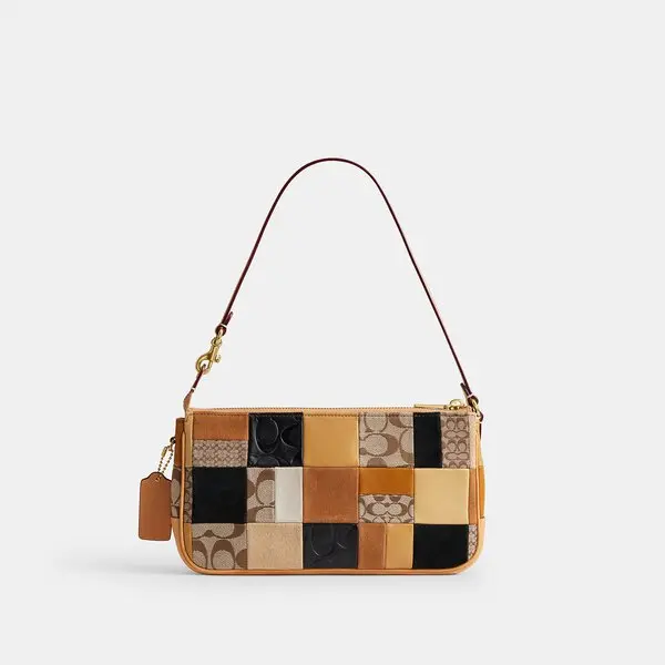 COACH Plaza Bag 25 With Patchwork - Brass/brown Multi