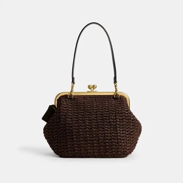 COACH Kisslock Frame Bag 27 - Brass/maple