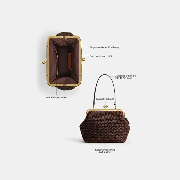 COACH Kisslock Frame Bag 27 - Brass/maple