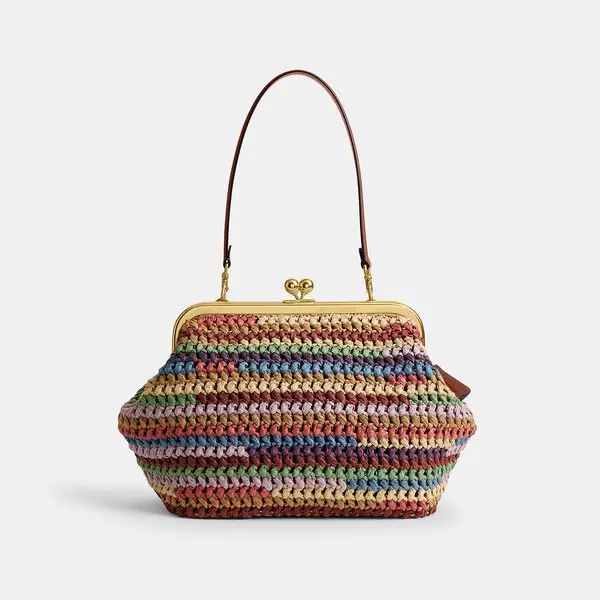 COACH Kisslock Frame Bag 27 - Brass/multi