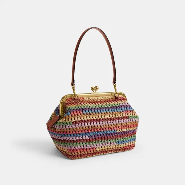COACH Kisslock Frame Bag 27 - Brass/multi