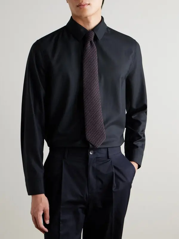 Mr P. Wool, Silk And Cashmere-blend Shirt - Blue