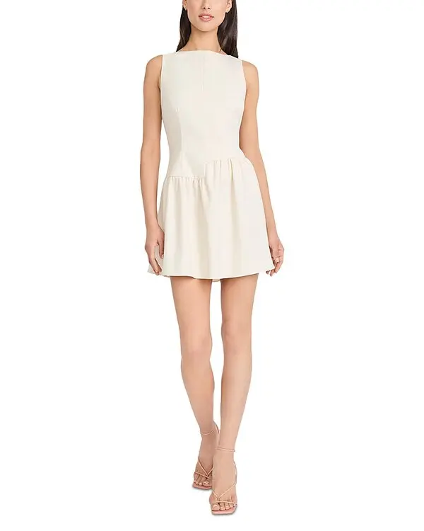 Maggy London Sleeveless Fit And Flare Mini Dress - Neutral