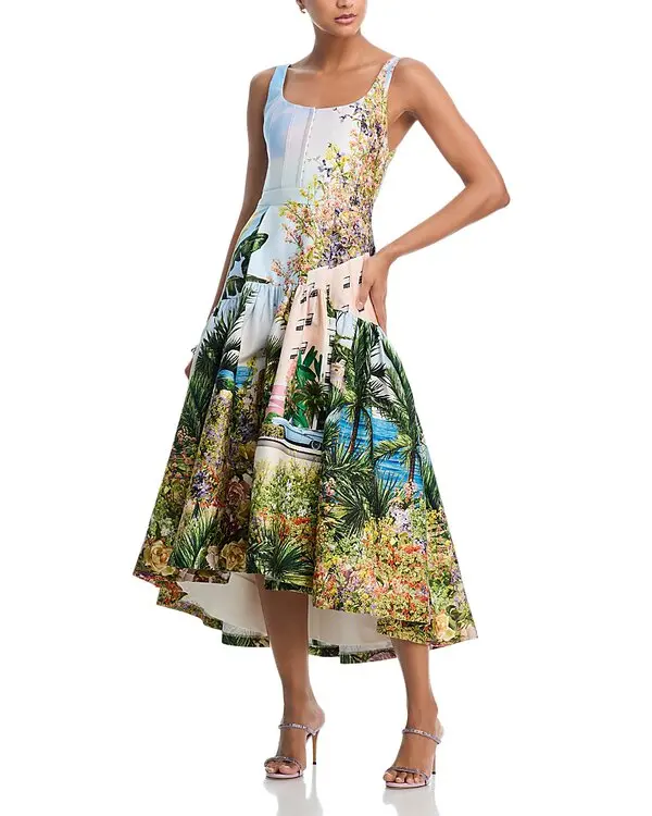 Alice + Olivia Diana Sleeveless Midi Dress - Plminpradi