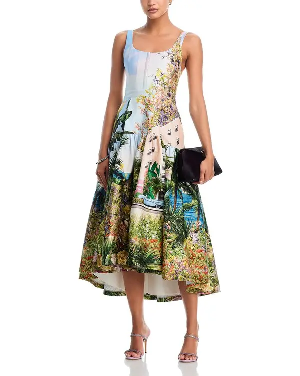 Alice + Olivia Diana Sleeveless Midi Dress - Plminpradi