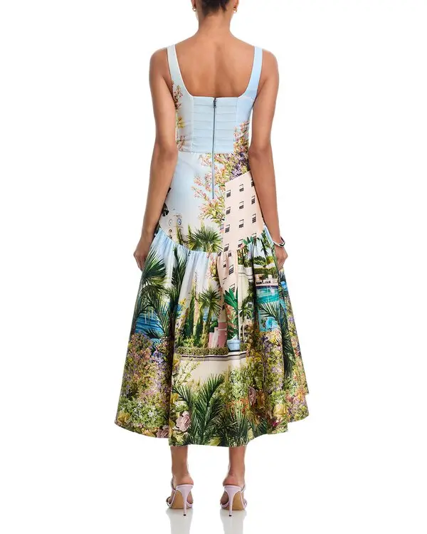 Alice + Olivia Diana Sleeveless Midi Dress - Plminpradi