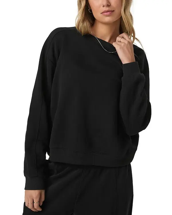 Vuori Sedona Seams Crewneck Sweatshirt - Black