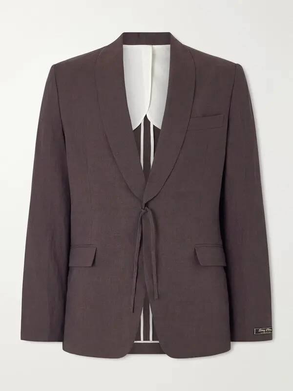 A KIND OF GUISE Shinji Shawl-collar Linen Suit Jacket