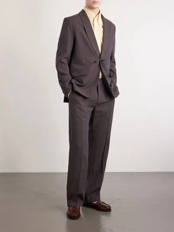 A KIND OF GUISE Shinji Shawl-collar Linen Suit Jacket