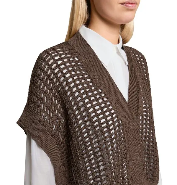 Peserico Cropped Cotton Cardigan