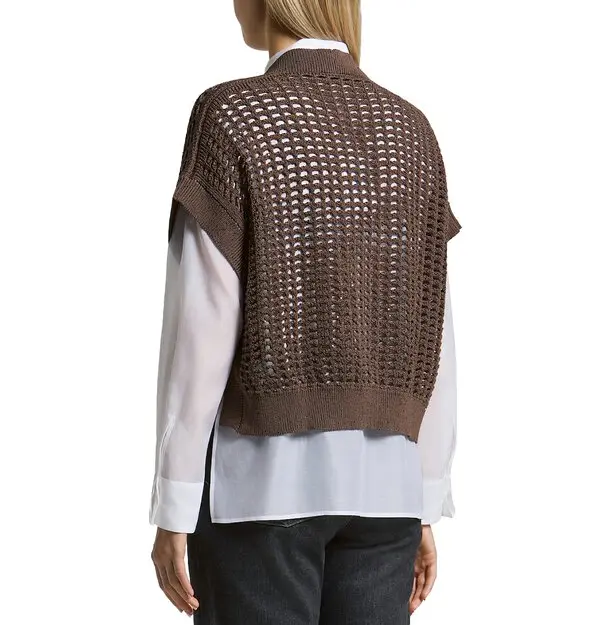Peserico Cropped Cotton Cardigan