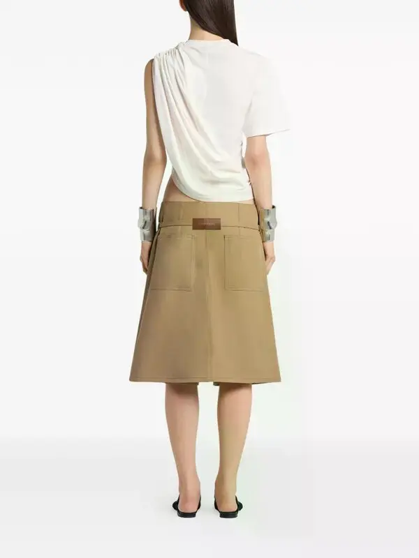 COURREGES Asymmetrical-sleeve T-shirt - White