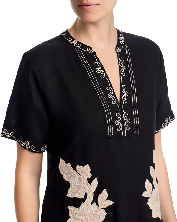Johnny Was Henley Midi Dress