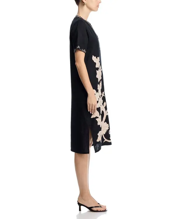 Johnny Was Henley Midi Dress