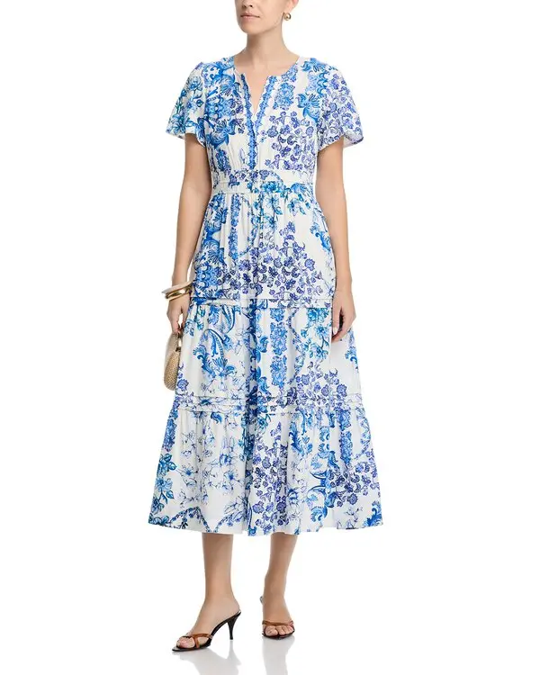 Johnny Was Pintuck Tiered Dress