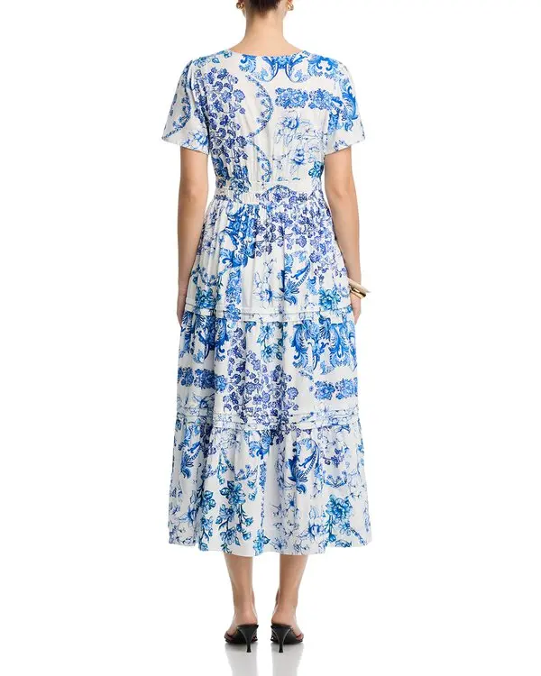 Johnny Was Pintuck Tiered Dress