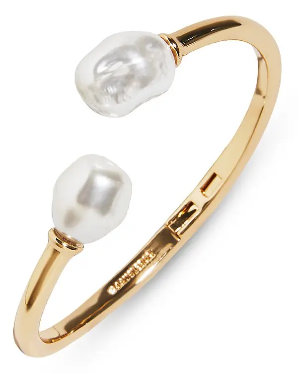 Baublebar Francesca Glass Open Hinge Bangle Bracelet - Pearl