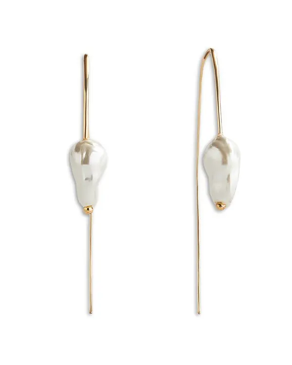 Baublebar Teagan Threaded Glass Earrings - Pearl