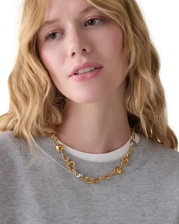 Kate Spade New York Amour Heart Charm Collar Necklace - Two Tone