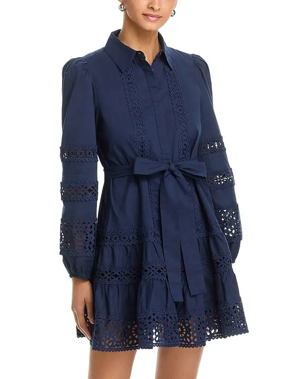 LAYERED WITH LOVE Aubrey Shirt Dress - Navy