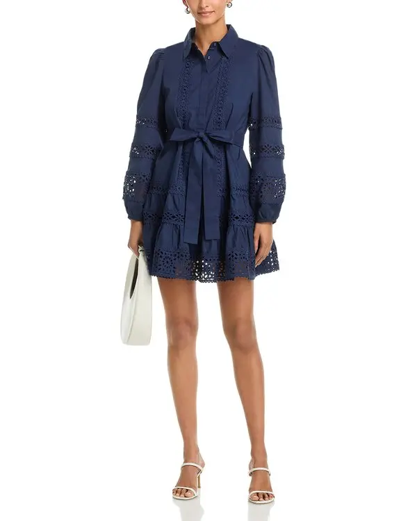 LAYERED WITH LOVE Aubrey Shirt Dress - Navy