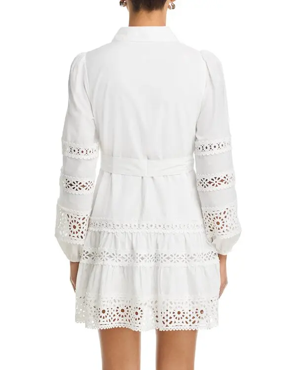 LAYERED WITH LOVE Aubrey Embroidered Tie Front Shirt Dress
