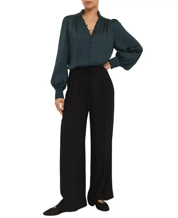 Mint Velvet Satin Long Sleeve Blouse