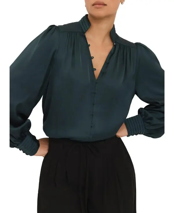 Mint Velvet Satin Long Sleeve Blouse