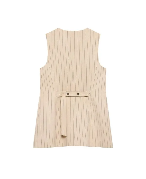 Mint Velvet Pinstripe Longline Waistcoat