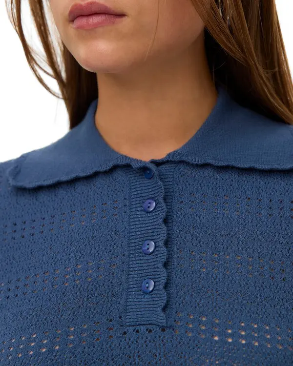 Vero Moda Polo Sweater - Dark Denim