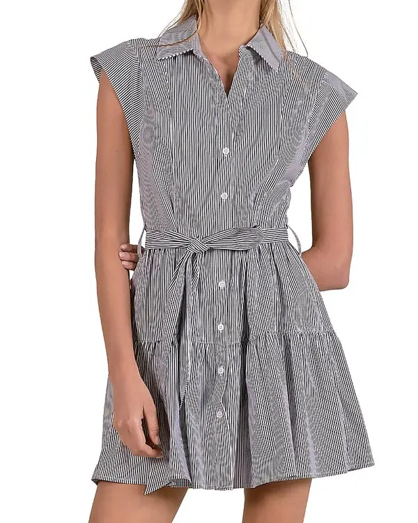 Elan Cap Sleeve Tiered Dress
