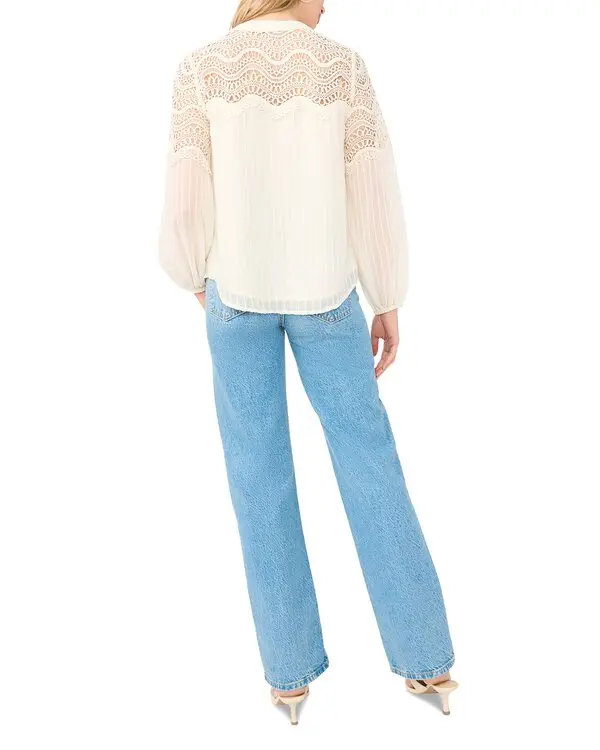 Vince Camuto Split Neck Button-front Blouse