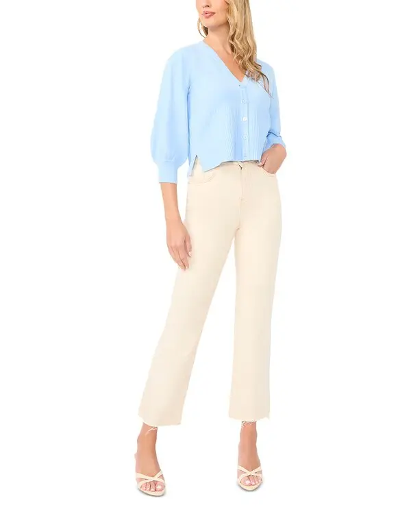 1.State Ribbed Hem Cardigan
