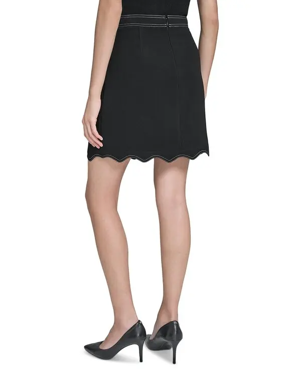 Karl Lagerfeld Paris Scalloped Wrap Skirt