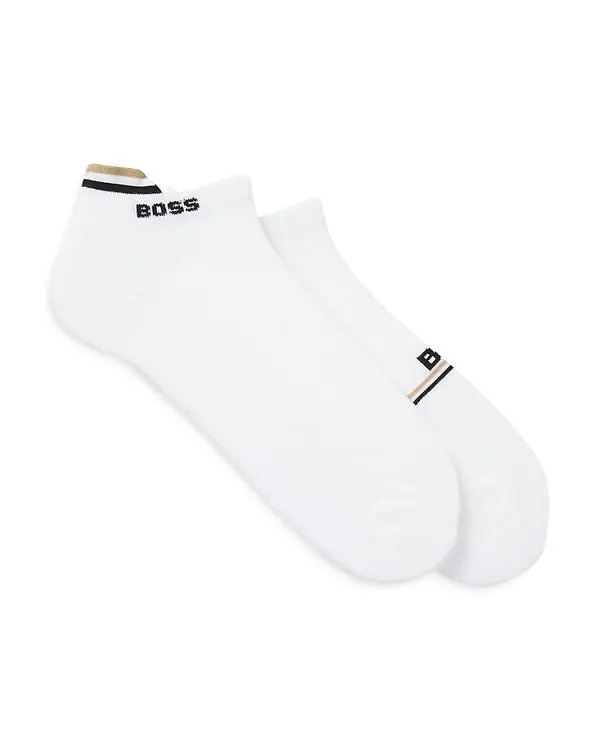 BOSS 2pk. Logo Ankle Socks - White