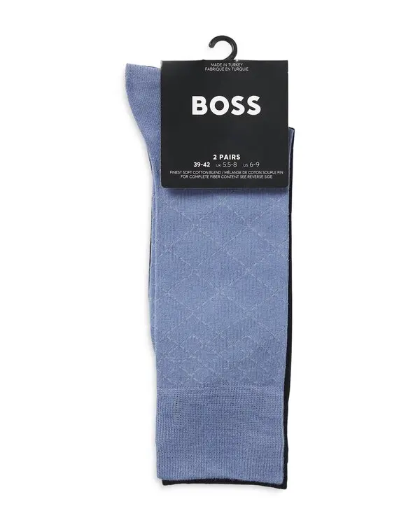 BOSS 2pk. Mini Argyle Crew Socks