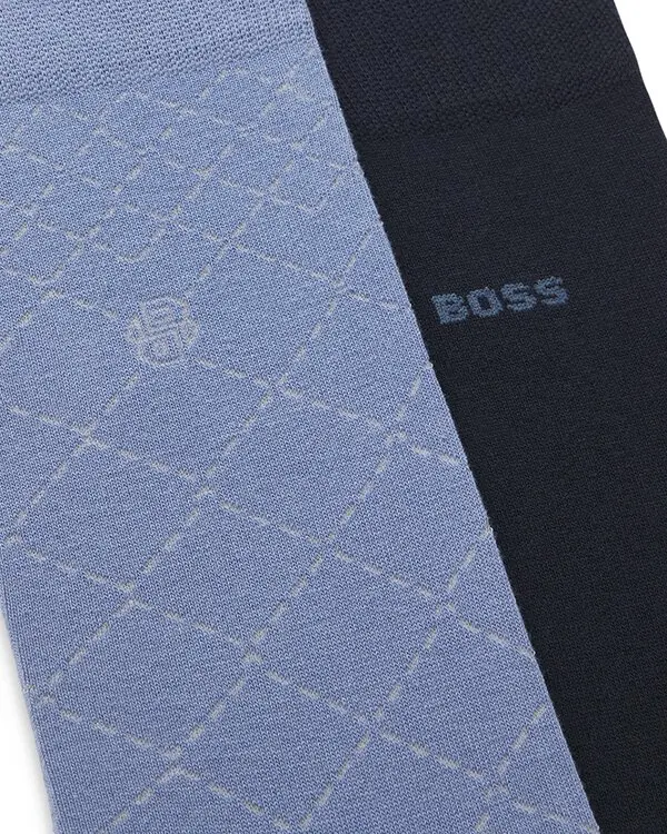 BOSS 2pk. Mini Argyle Crew Socks