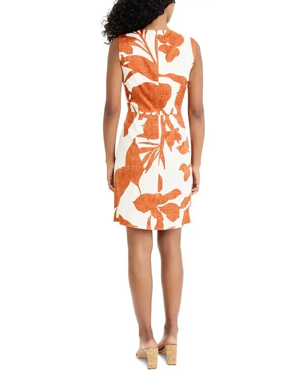 Maggy London Sleeveless Draped Mini Dress - Beige/brown
