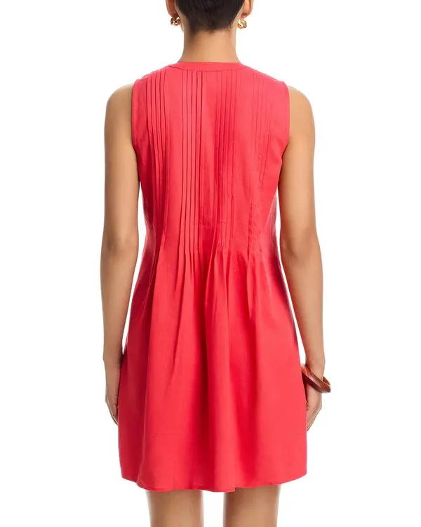 SINGLE THREAD Pintuck Sleeveless Short Dress