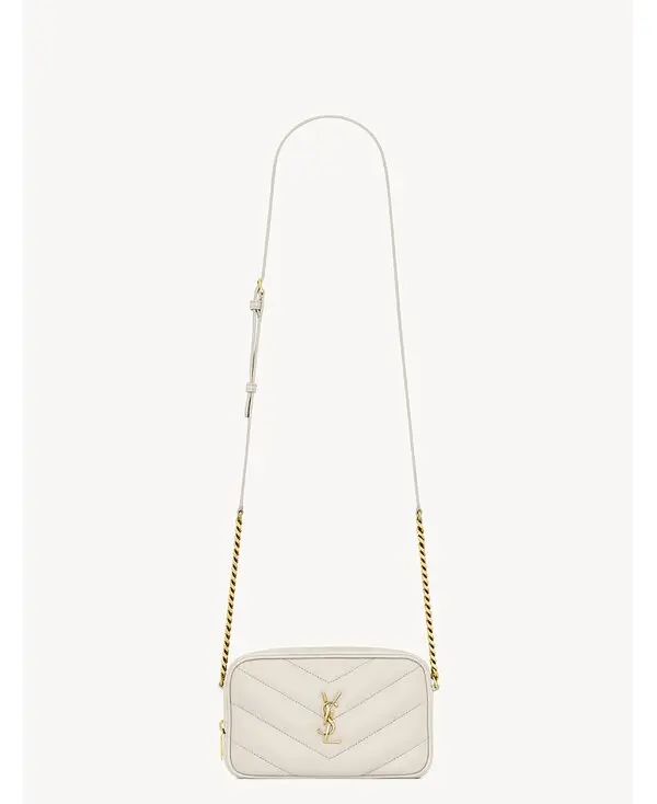 Saint Laurent Loulou Mini Camera Bag - White