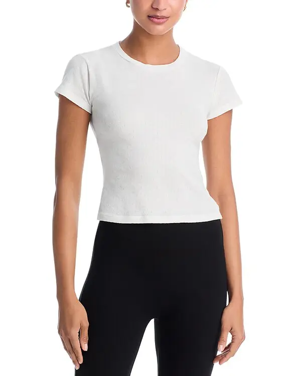RLT Pointelle Cap-sleeve Top