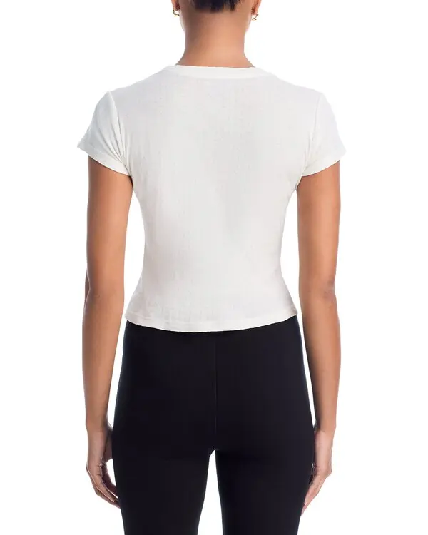 RLT Pointelle Cap-sleeve Top