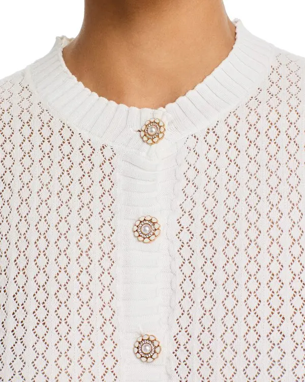 NANCY YANG Eyelet Top