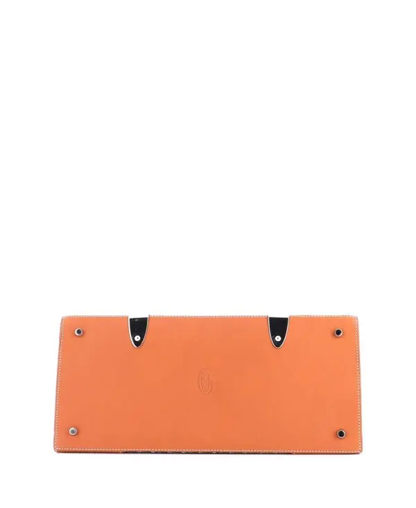 Goyard Mm Saigon Top Handle Bag Coated Canvas With Leather - Brown