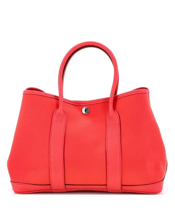Hermès Garden Party 30 Tote Toile And Leather - Pink