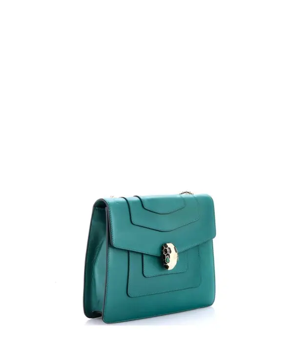 BVLGARI Medium Serpenti Forever Square Leather Shoulder Bag