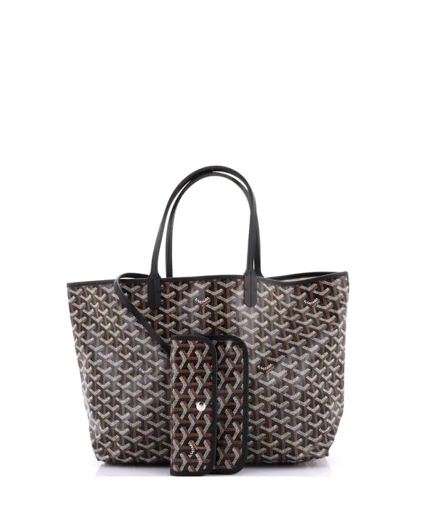 Goyard Saint Louis Pm Tote Coated Canvas - Black