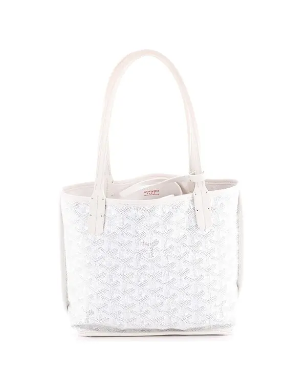 GOYARD Anjou Reversible Tote Coated Canvas - White