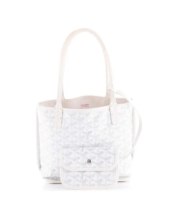 Goyard Anjou Reversible Tote Coated Canvas - White