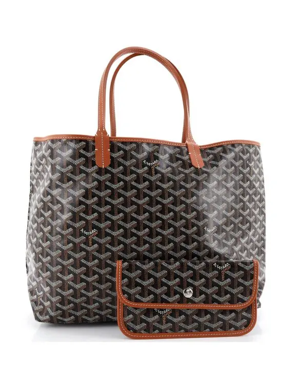 Goyard Pm Saint Louis Tote Coated Canvas - Brown